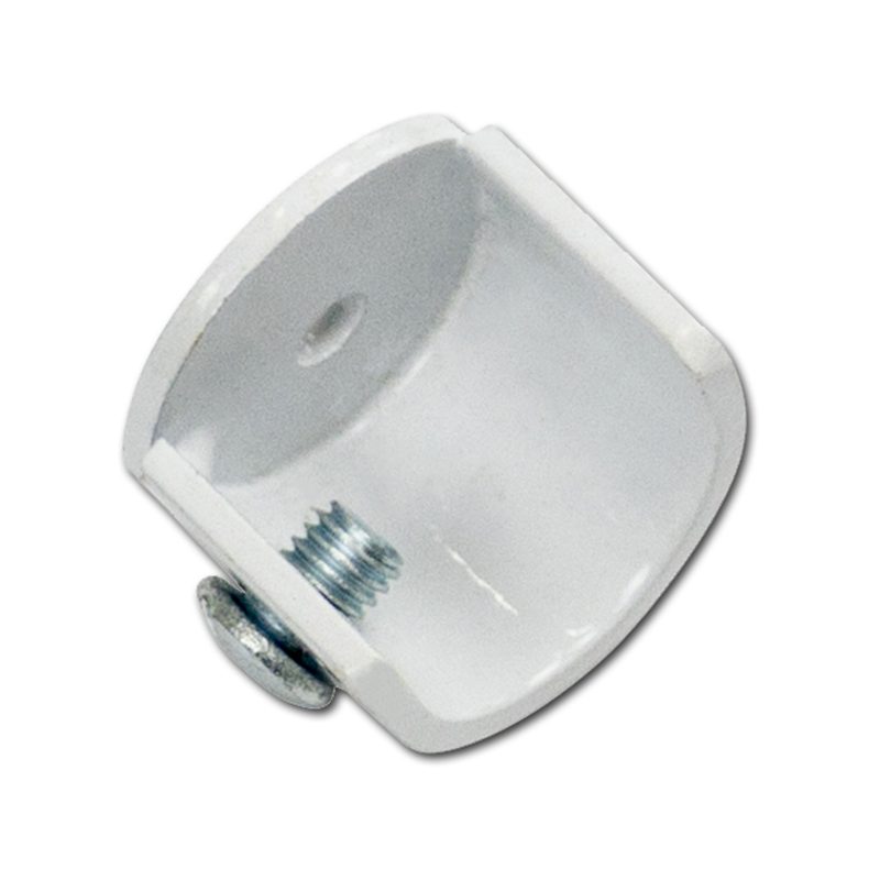 25mm White Curtain Rod Stirrup Bracket - 2 Pack - Smart Home Products